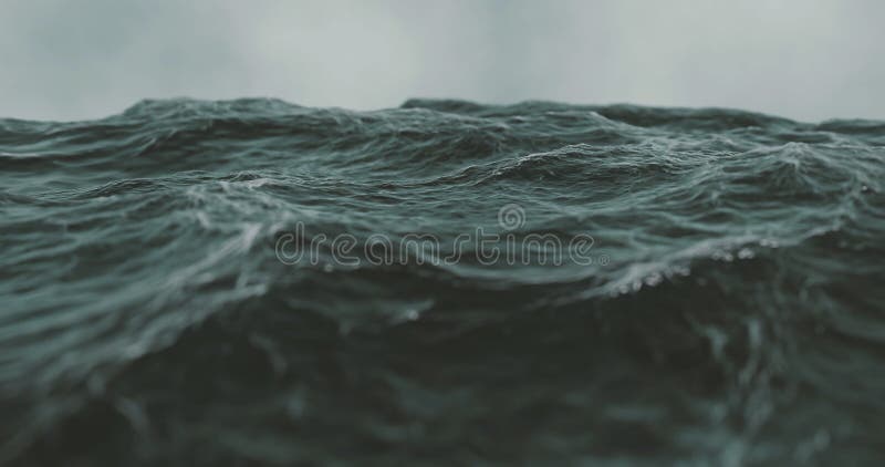3d Render of Choppy Rough Sea with Waves in Storm Water Stock ...