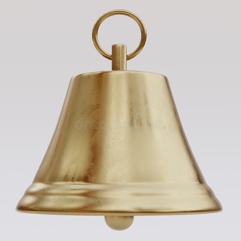 3D Render of Christmas Bell Stock Illustration - Illustration of church ...