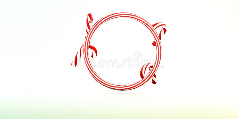 3D Render Christmas Candy Canes Flying Stock Illustration ...