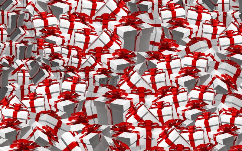 3D Render christmas gifts stock illustration. Illustration of ...