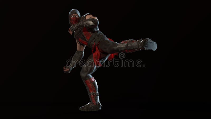Futuristic Ninja in 3d Render Stock Illustration - Illustration of ...