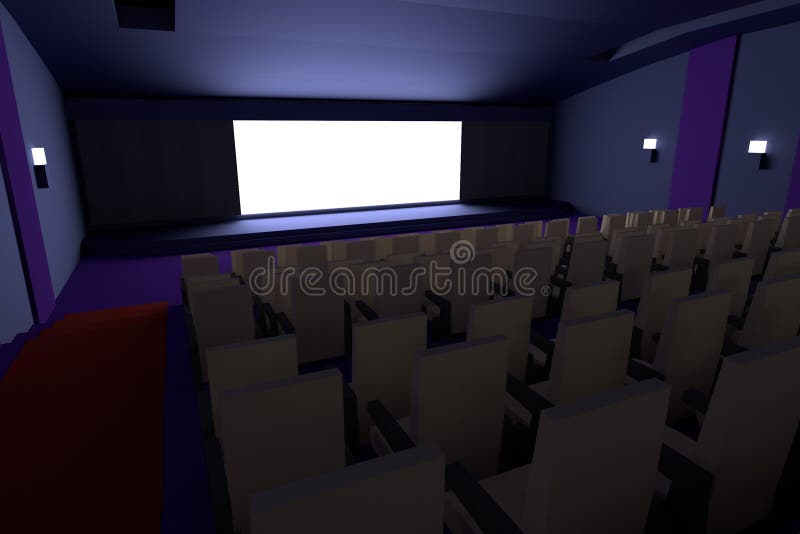 3d render of cinema stock illustration. Illustration of graphics - 37146879