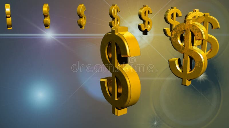 3d Render of Circular Rotation of Dollar Symbols Stock Video - Video of ...