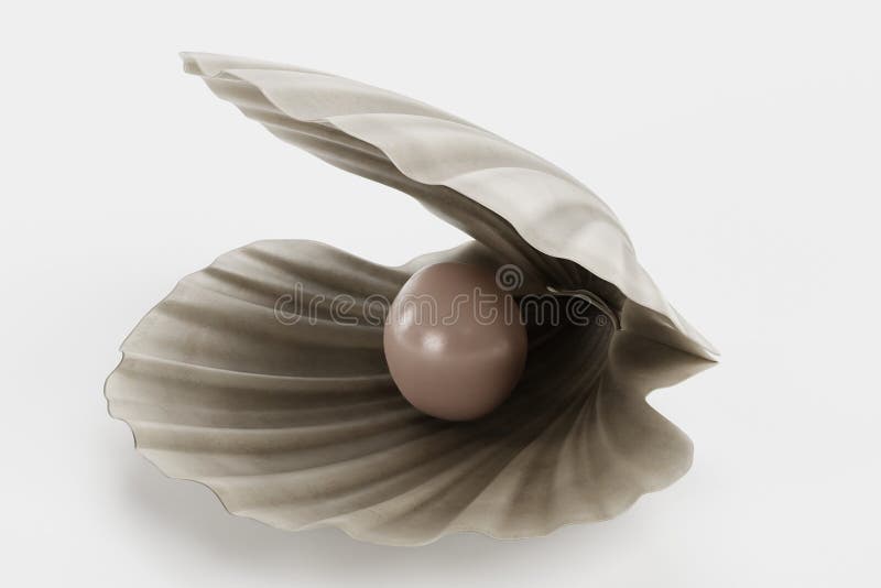 3D render of with Pearl stock illustration. Illustration of aquatic ...
