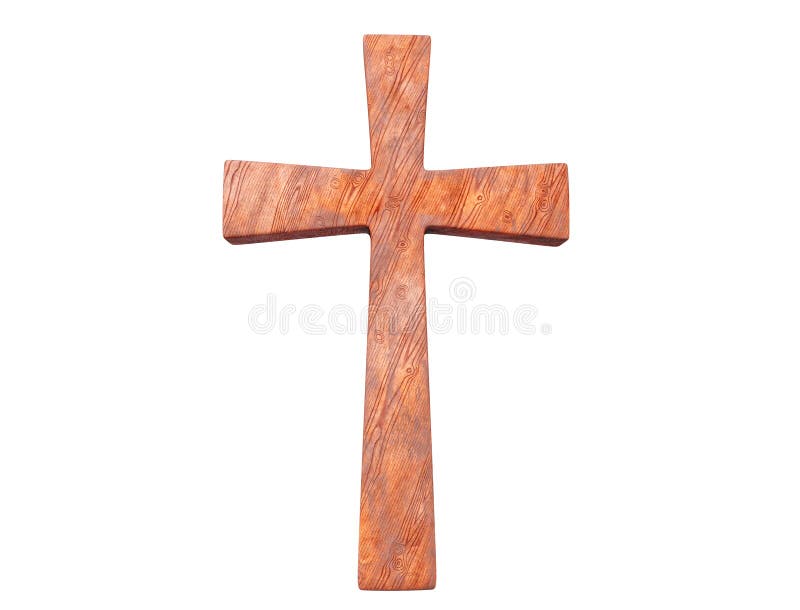 3d Render Classic Shape Simple Cross Stock Illustration - Illustration ...