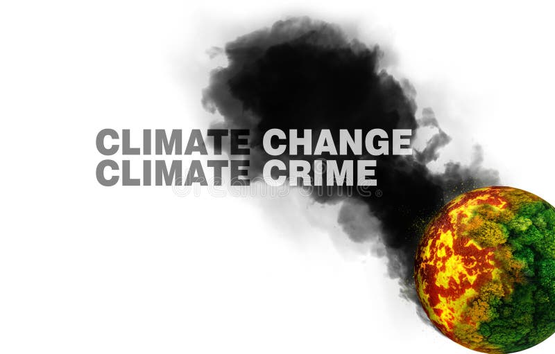Climate Change Slogan 3D Illustration Stock Illustration - Illustration ...