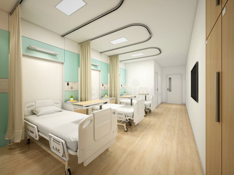 3d Render of Clinic Interior Stock Illustration - Illustration of ...