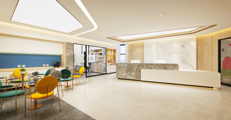 3d Render of Clinic Interior Stock Illustration - Illustration of ...