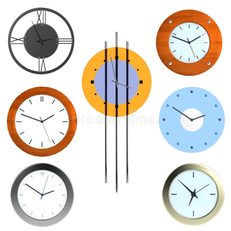 3d render of clocks stock illustration. Illustration of clock - 36784365