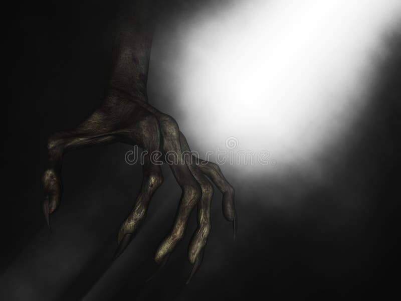 3D Close Up of Demonic Hand with Claws Stock Illustration ...