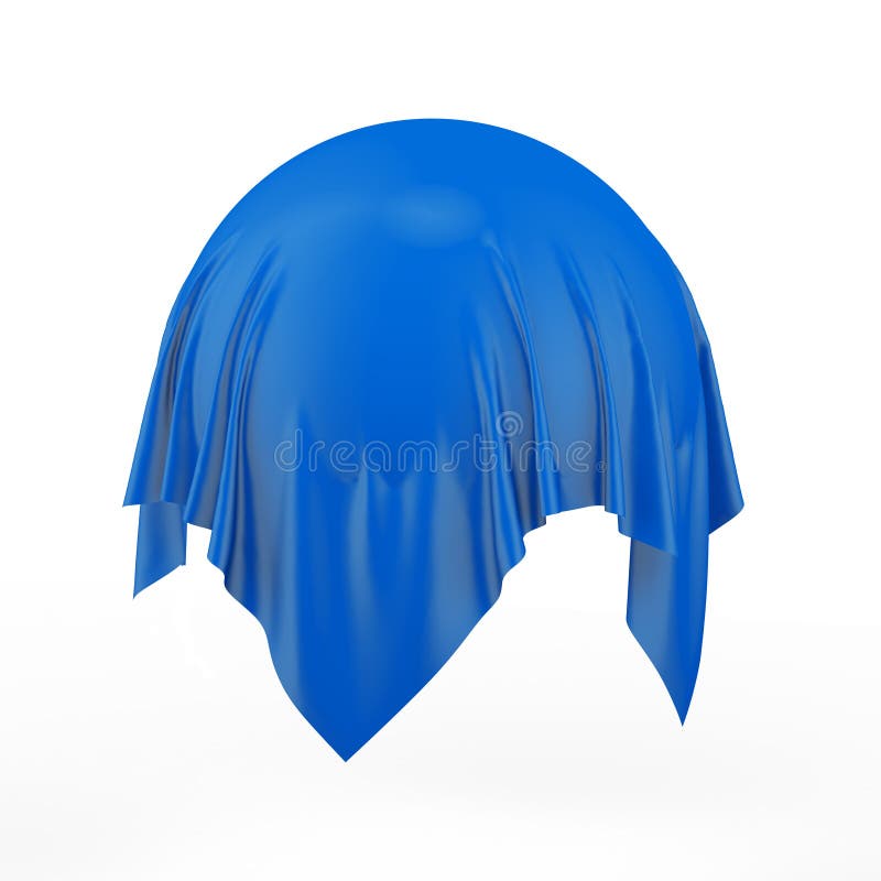 3d Render of Cloth Fall on Ball Sphere Stock Illustration ...