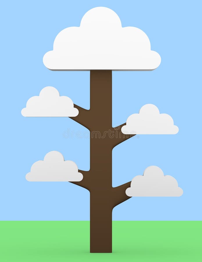 Cloud Tree Measurement Infographic Stock Vector - Illustration of shape ...