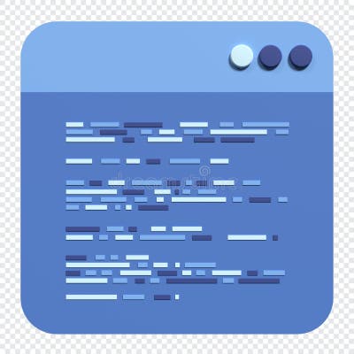 3d Render Coding Icon. Coding Screen 3d Rendering. Programming with Syntax Code Stock Image ...