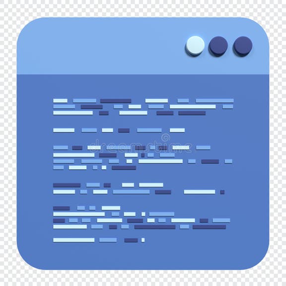 3d Render Coding Icon. Coding Screen 3d Rendering. Programming with ...