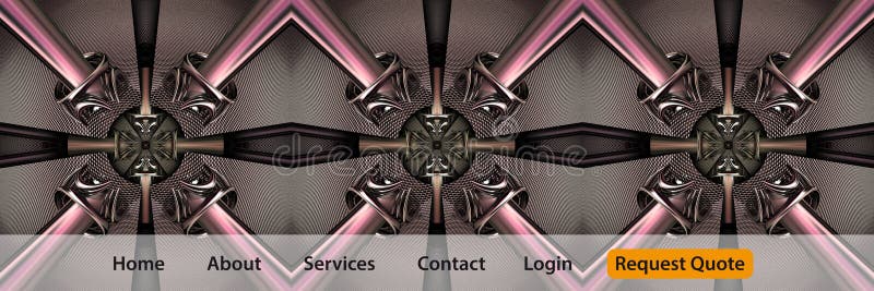 3D Render Collection of Wide Abstract Web Headers Stock Illustration ...