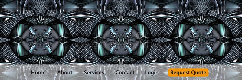 3D Render Collection of Wide Abstract Web Headers Stock Illustration ...