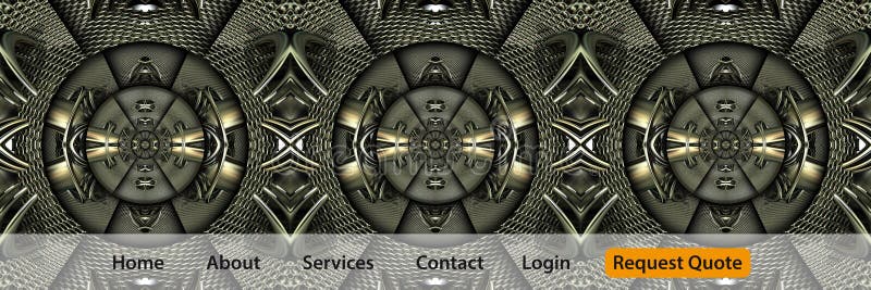 3D Render Collection of Wide Abstract Web Headers Stock Illustration ...