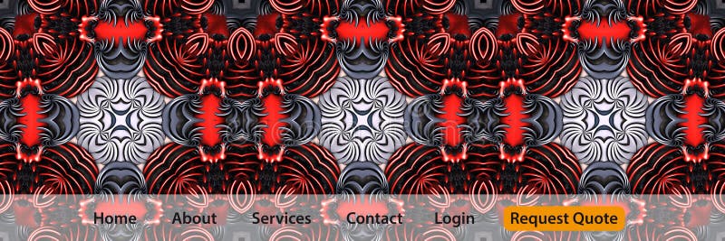 3D Render Collection of Wide Abstract Web Headers Stock Illustration ...