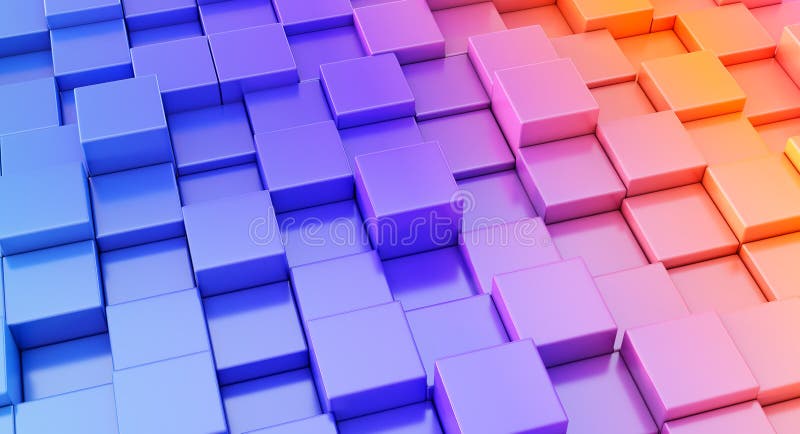 Colorful Cubes Abstract Background Stock Illustration - Illustration of ...