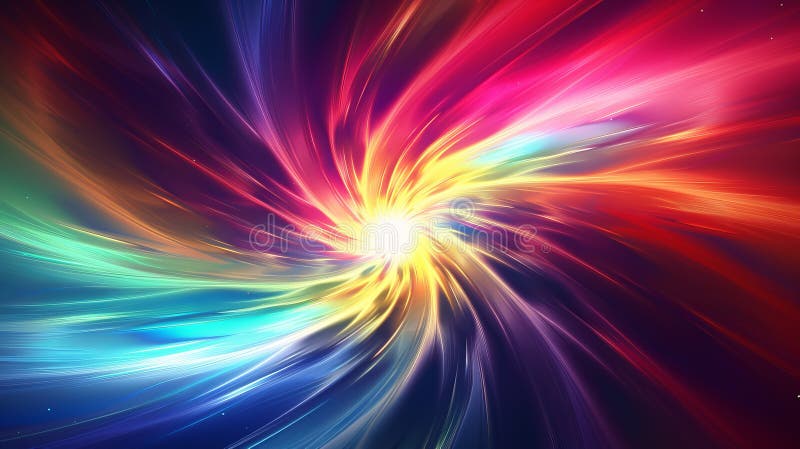 A 3d Render of a Colorful Hyper Space Phenomenon Stock Illustration ...