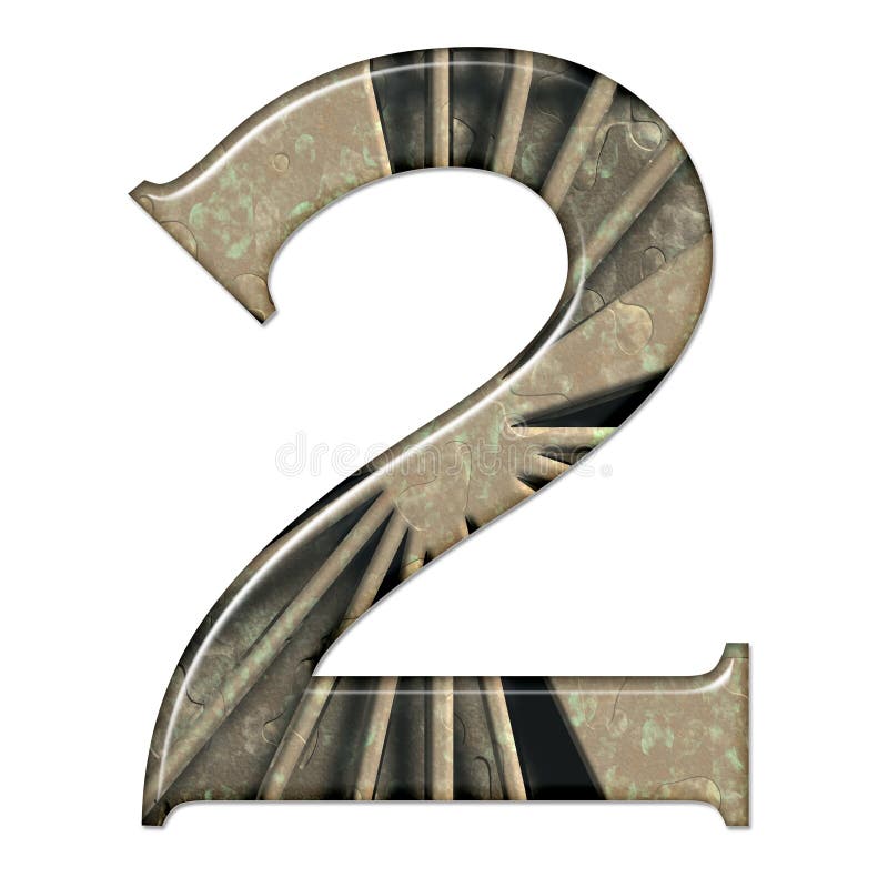 3D Render of Composite Material Numbers Stock Illustration ...