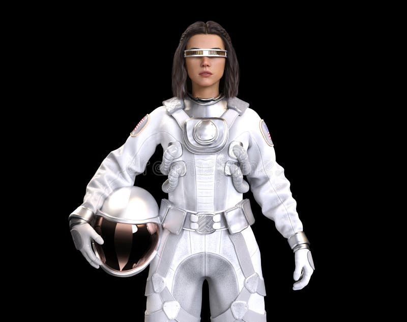 3D Render of Computer Generated Astronaut Avatar Wearing VR Glasses in ...