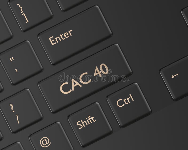 3d Render of Computer Keyboard with CAC 40 Index Button Editorial Photo ...