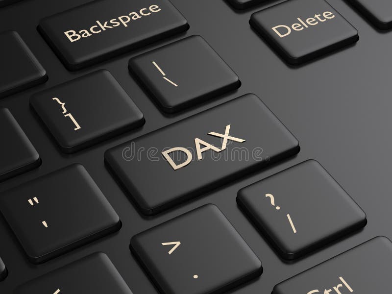 3d Render of Computer Keyboard with DAX Index Button Editorial Stock ...