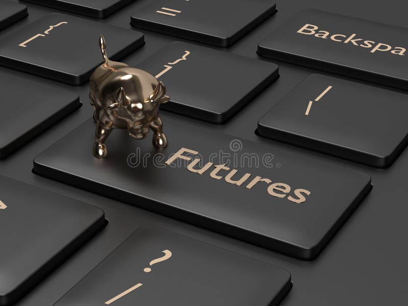 3d Render of Computer Keyboard with FUTURES Button Stock Illustration ...
