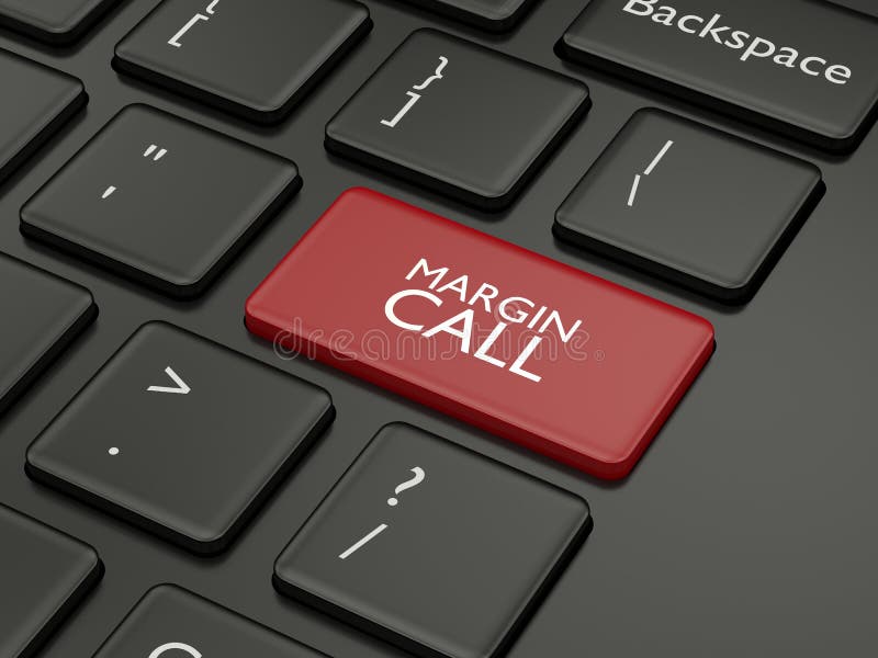 3d Render of Computer Keyboard with MARGIN CALL Button Stock ...