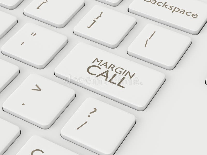 3d Render of Computer Keyboard with MARGIN CALL Button Stock ...