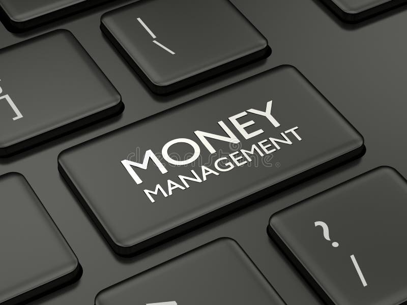 3d Render of Computer Keyboard with MONEY MANAGEMENT Button Stock ...