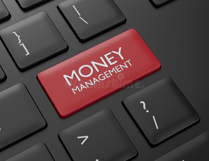 3d Render of Computer Keyboard with MONEY MANAGEMENT Button Stock ...