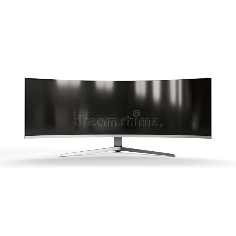 3D Render of a Computer Monitor on a White Background Stock ...