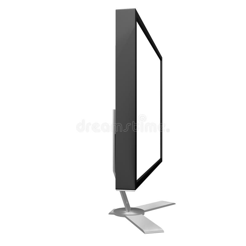 A Modern Desktop Computer Monitor - Back View Stock Illustration ...