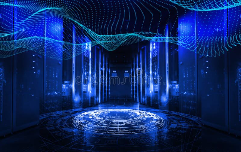 Storage Server Unit Supercomputer Clusters in Room Data Center Stock ...