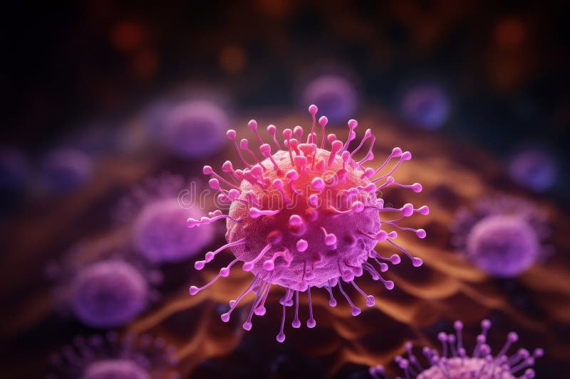 3d Render of Coronavirus Molecule Detailed Macro Visualization of Viral ...