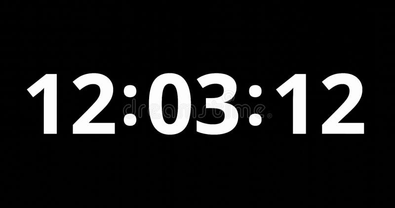 3d Render of Counting Numbers As Clock Timer for Busy or Long Hour ...