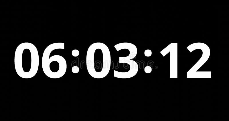 3d Render of Counting Numbers As Clock Timer for Busy or Long Hour ...