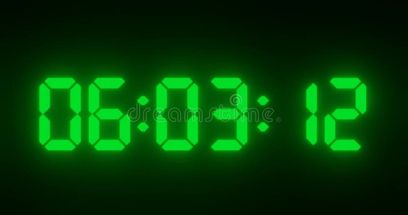 3d Render of Counting Numbers As Digital Clock Timer for Busy or Long ...