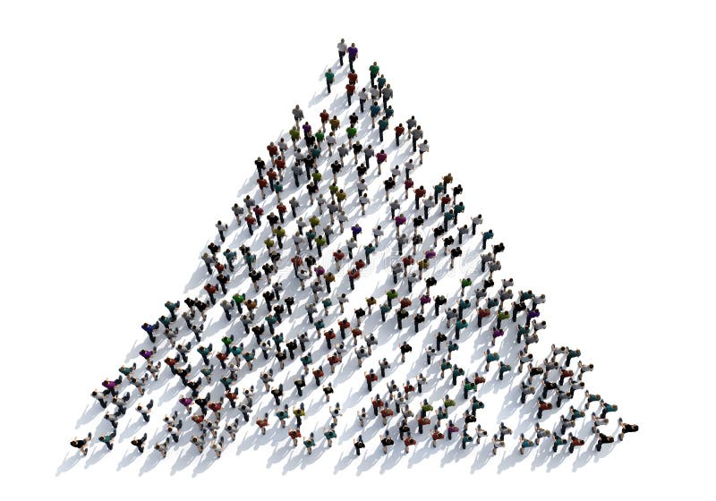 Crowd Of People In Top-view On White Background Stock Illustration ...