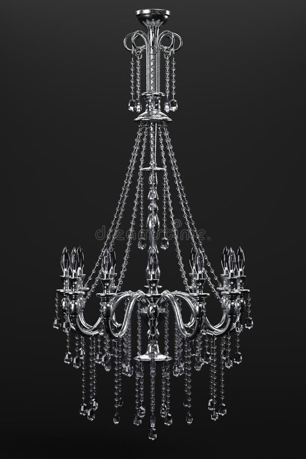 3d Render of Crystal Chandelier Stock Illustration - Illustration of ...