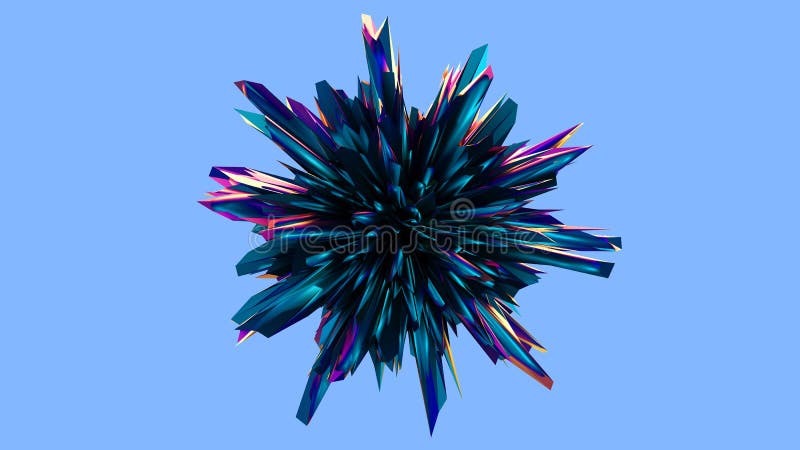 3D Render, Crystal Spherical Stock Illustration - Illustration of ...
