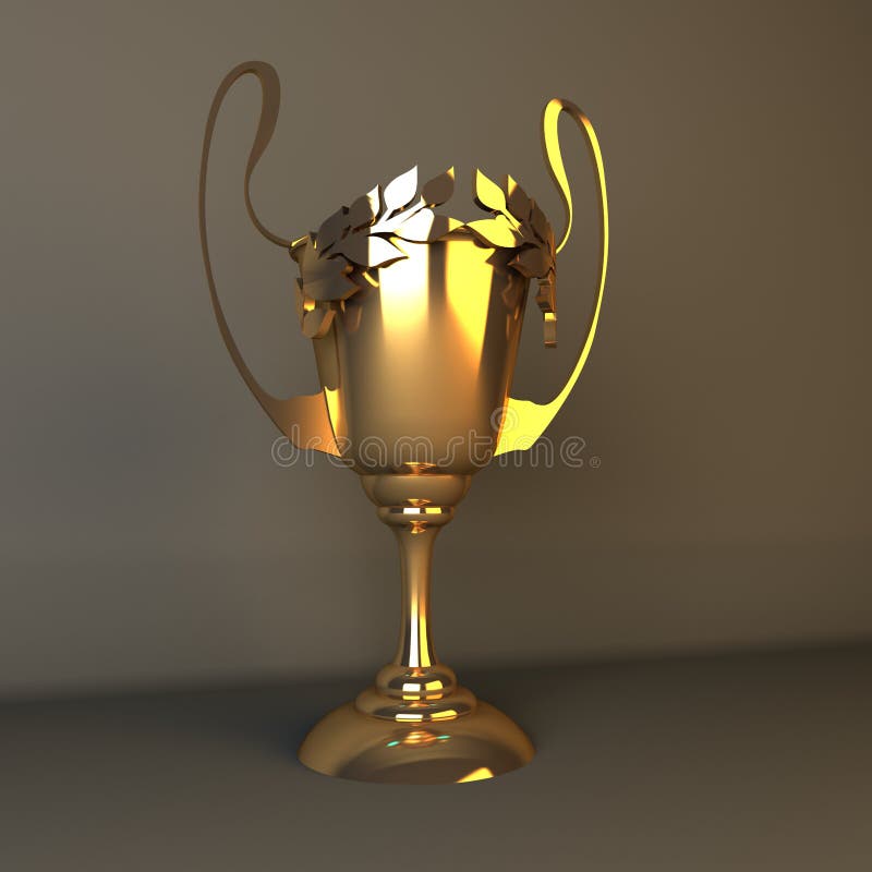 3d render Cup award icon stock illustration. Illustration of internet ...