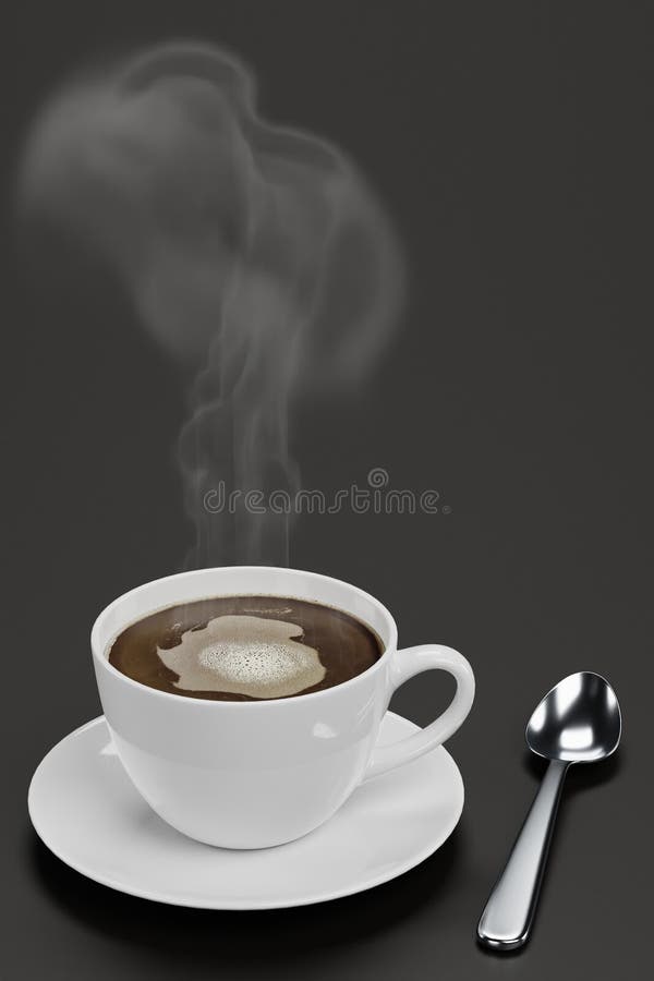 3D Render of Cup of Coffee stock illustration. Illustration of roast ...