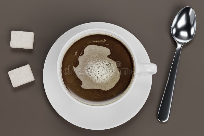 3D Render of Cup of Coffee stock illustration. Illustration of render ...