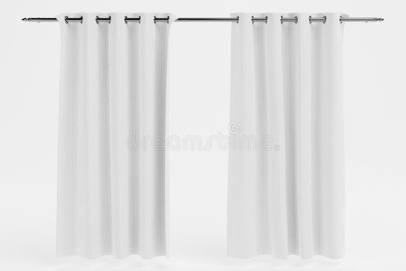 3D Render of Curtains stock illustration. Illustration of decoration ...