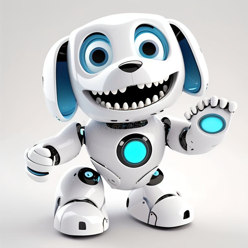 3D Render of a Cute Labrador Puppy Robot, AI Generated Stock ...
