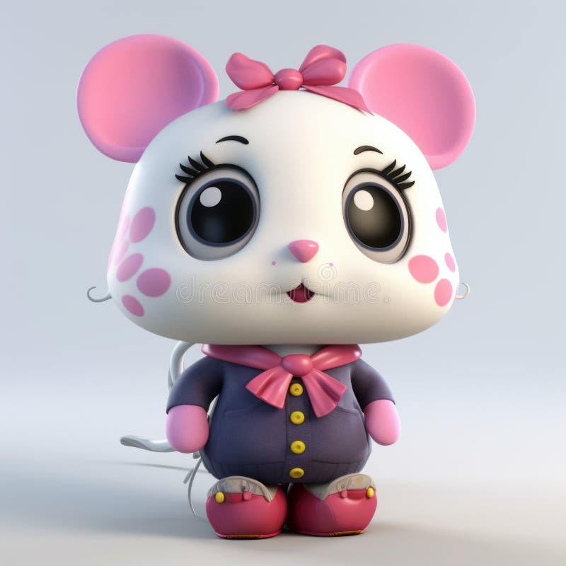 3d Render of Cute Molly stock illustration. Illustration of rendering ...