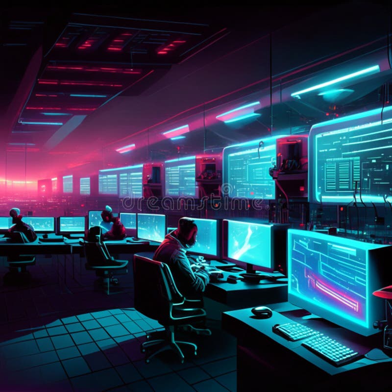 Cyber Security Concept. Futuristic Interface with Eye Stock Vector ...